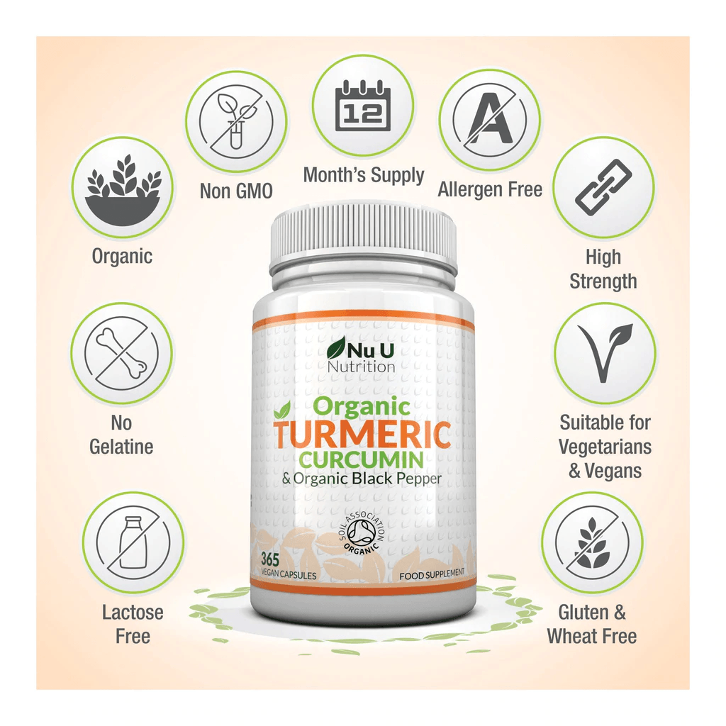 Supplements :: Nu U Organic Turmeric Curcumin 600mg with Organic Black ...