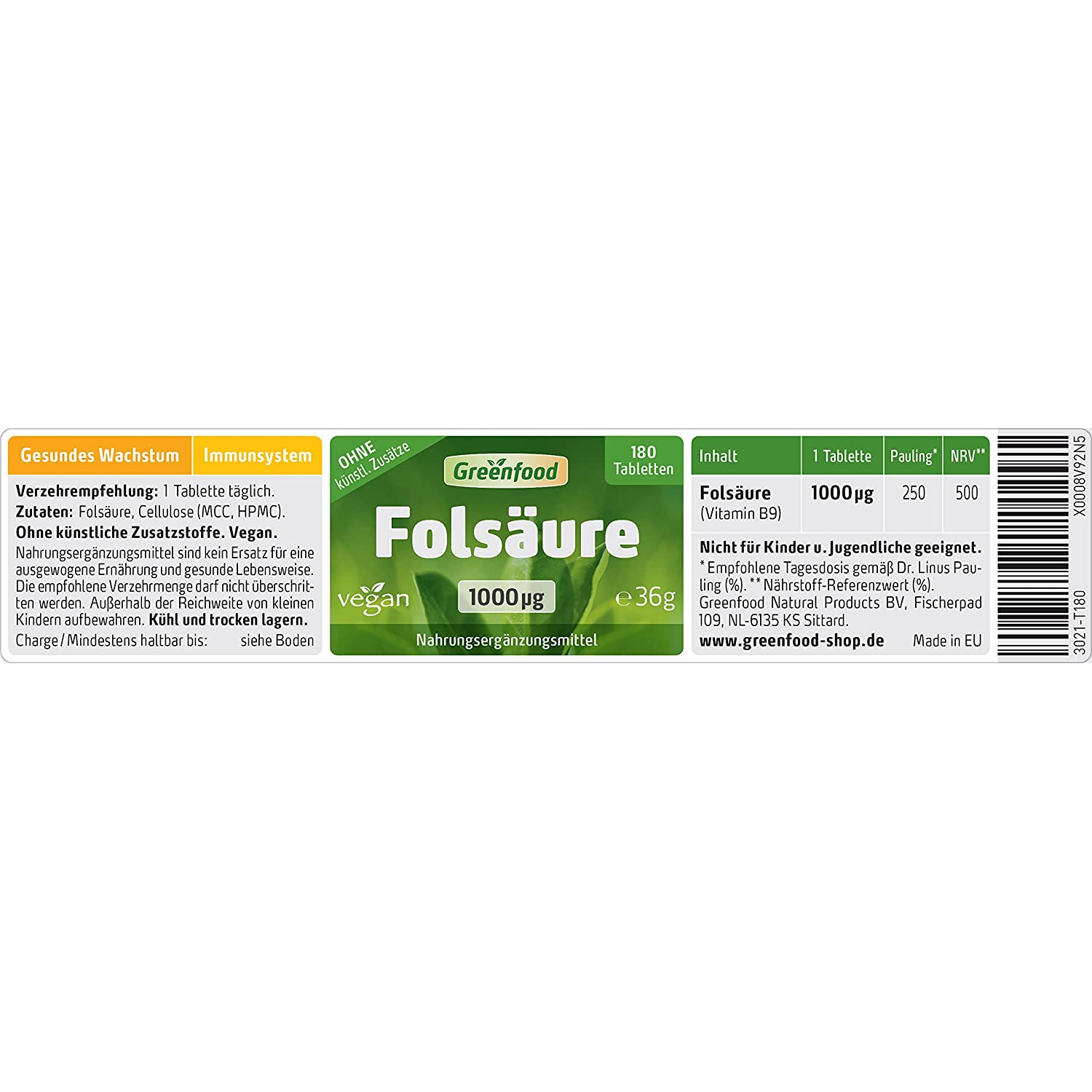 Supplements :: Vitamins :: Vitamin B :: Vitamin B9 (Folate or Folic ...