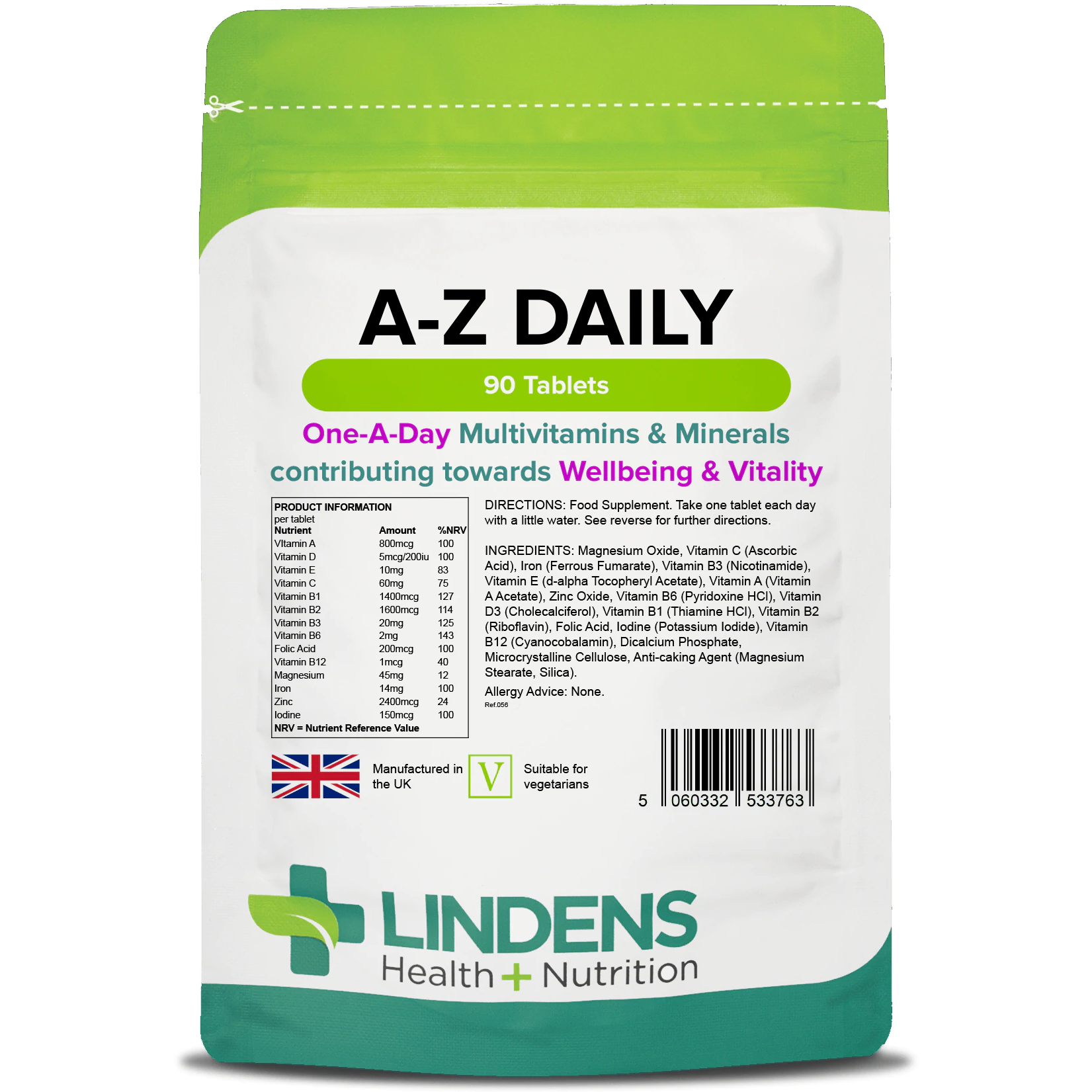 Supplements :: Vitamins :: Multivitamins :: Lindens Multivitamins A-Z ...